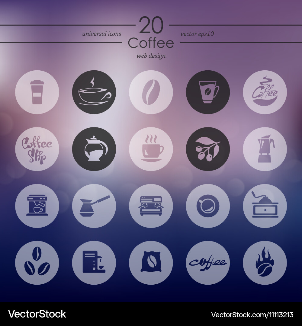 Set of coffee icons Royalty Free Vector Image - VectorStock