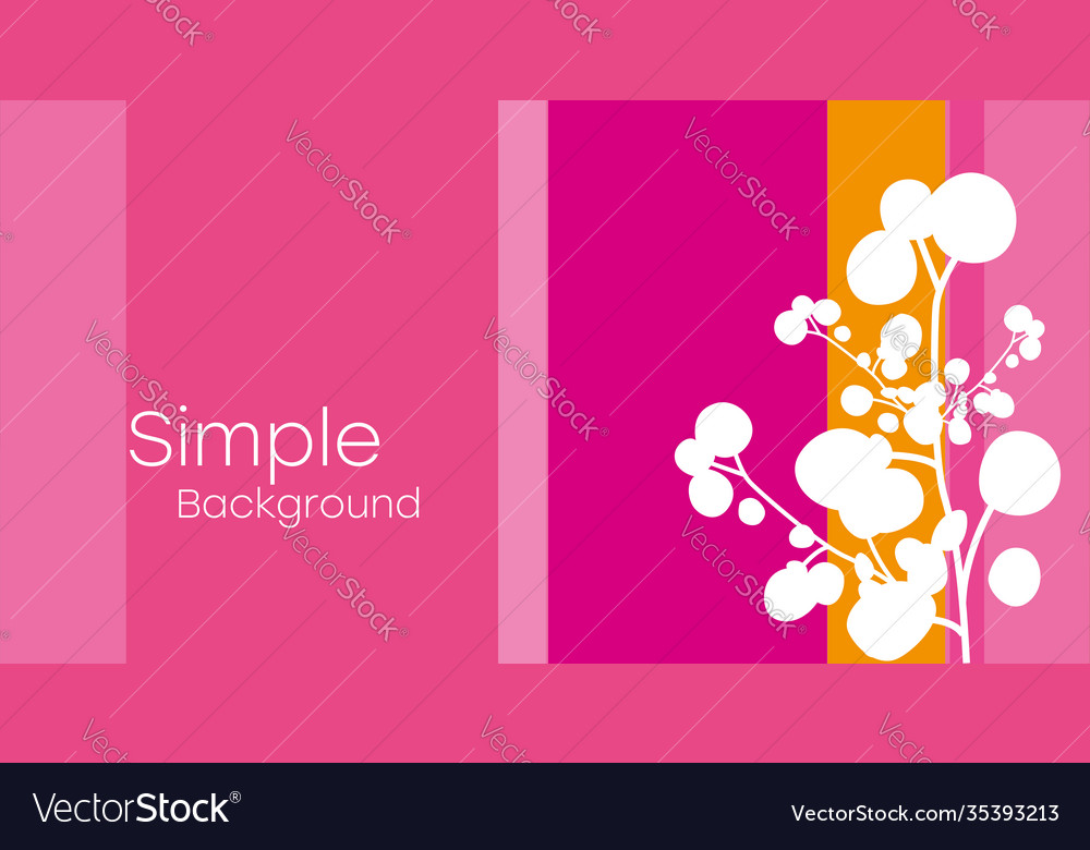 Simple bright background with silhouettes Vector Image