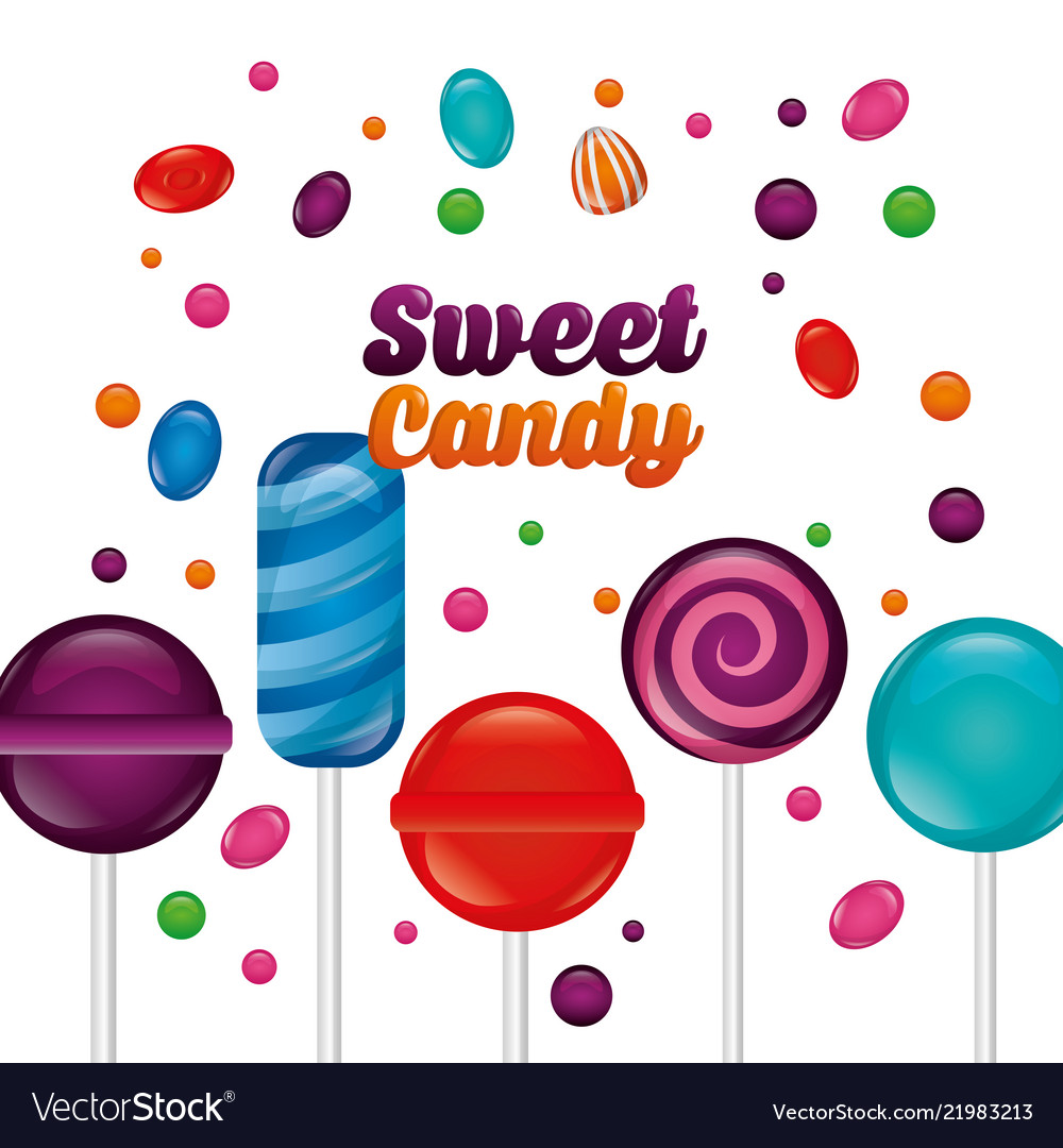 Sweet candy concept Royalty Free Vector Image - VectorStock