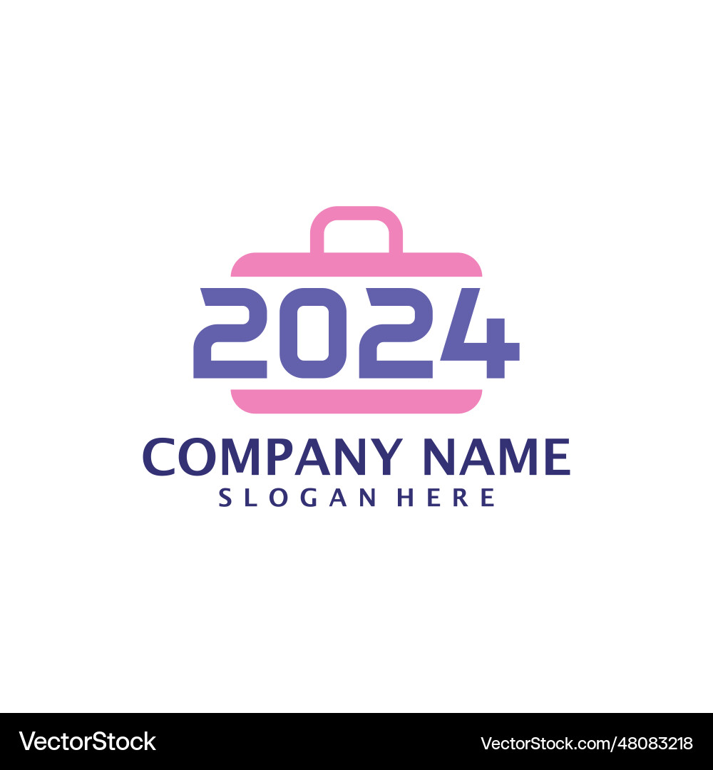 2024 suitcase logo design suitcase logo design Vector Image