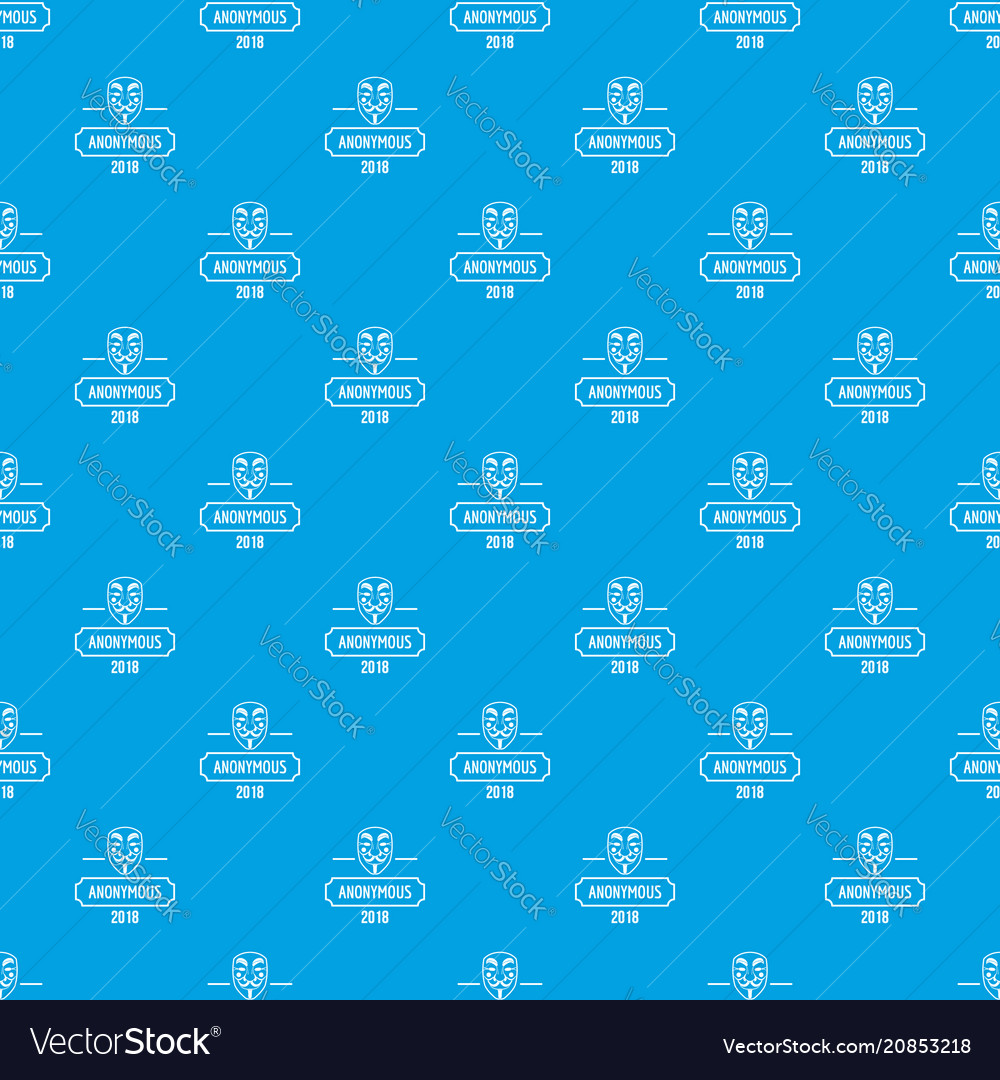 Anonymous pattern seamless blue Royalty Free Vector Image