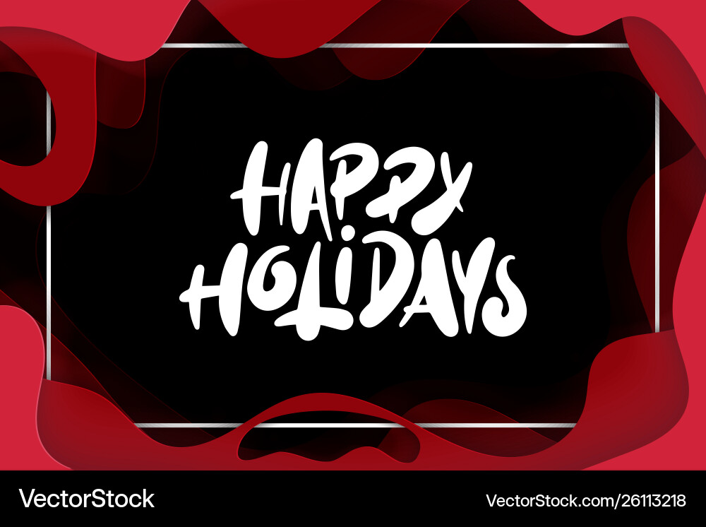 Background with deep red color paper cut shapes Vector Image