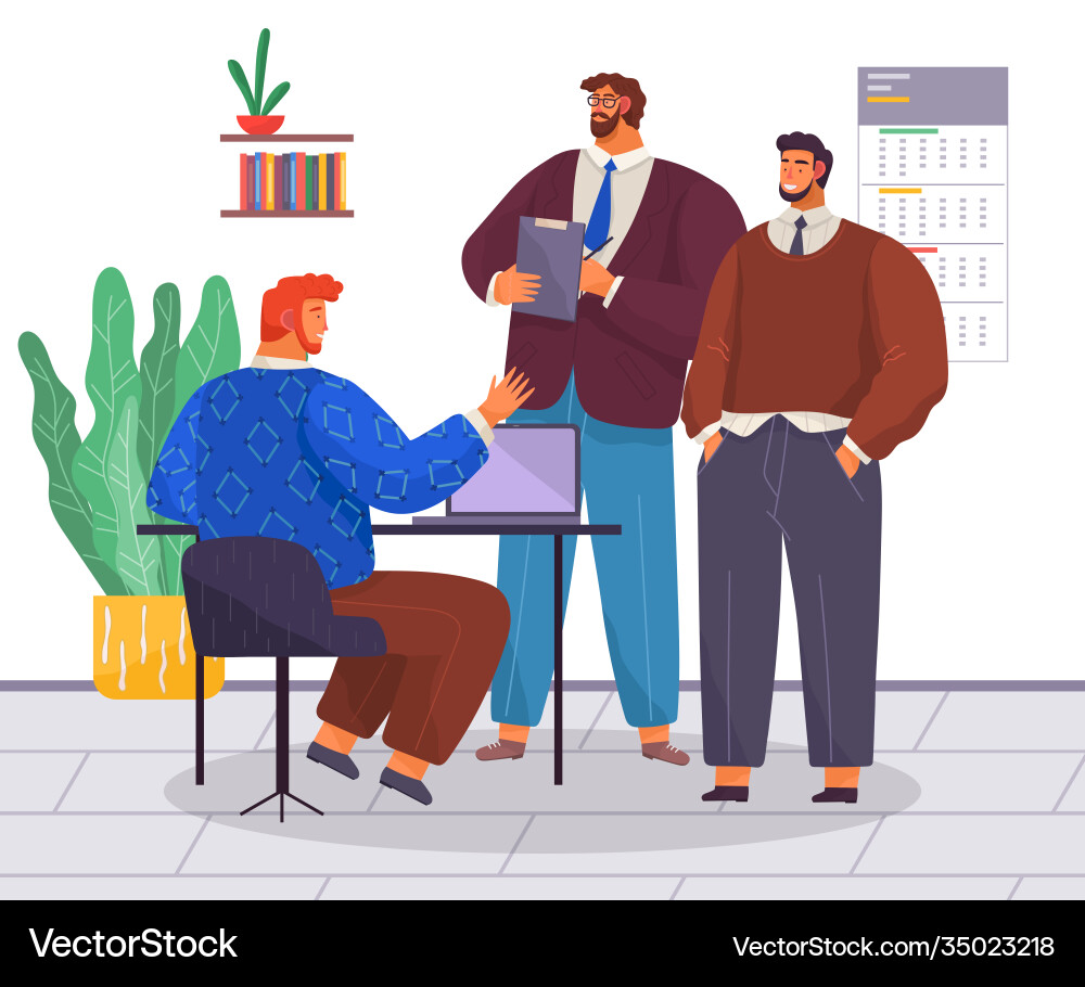 Collaboration partners business meeting Royalty Free Vector