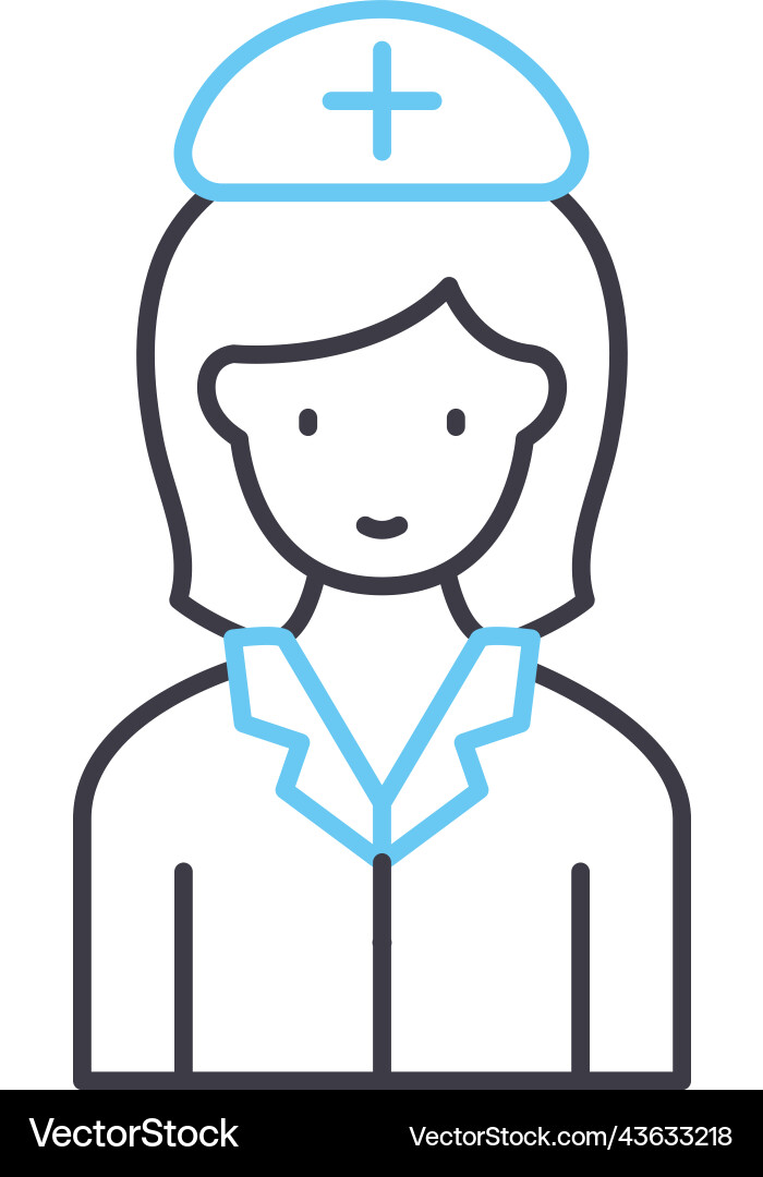 Doctor line icon outline symbol Royalty Free Vector Image