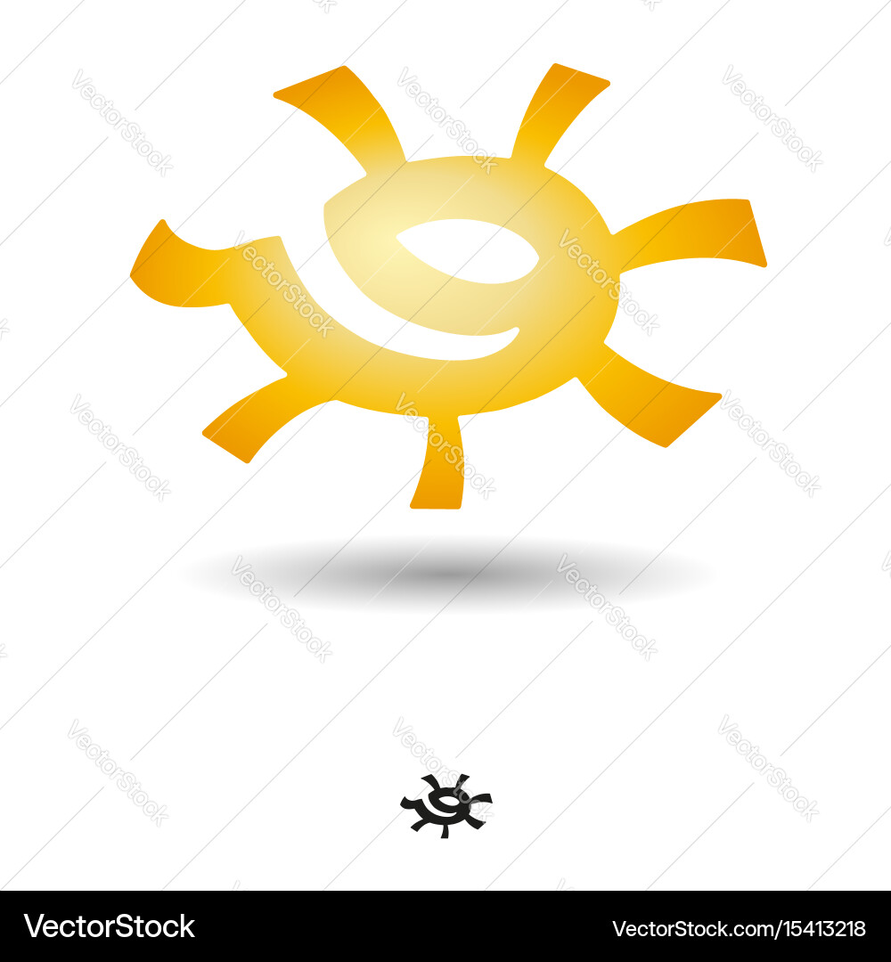Profile of the sun Royalty Free Vector Image - VectorStock