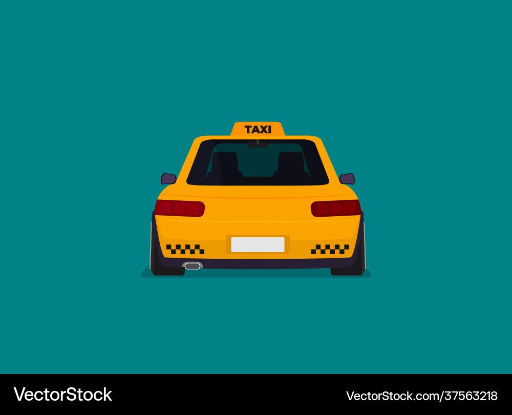 Taxi graphic design in flat style Royalty Free Vector Image
