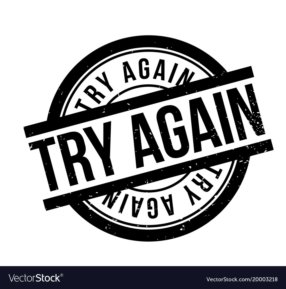 Try again rubber stamp Royalty Free Vector Image