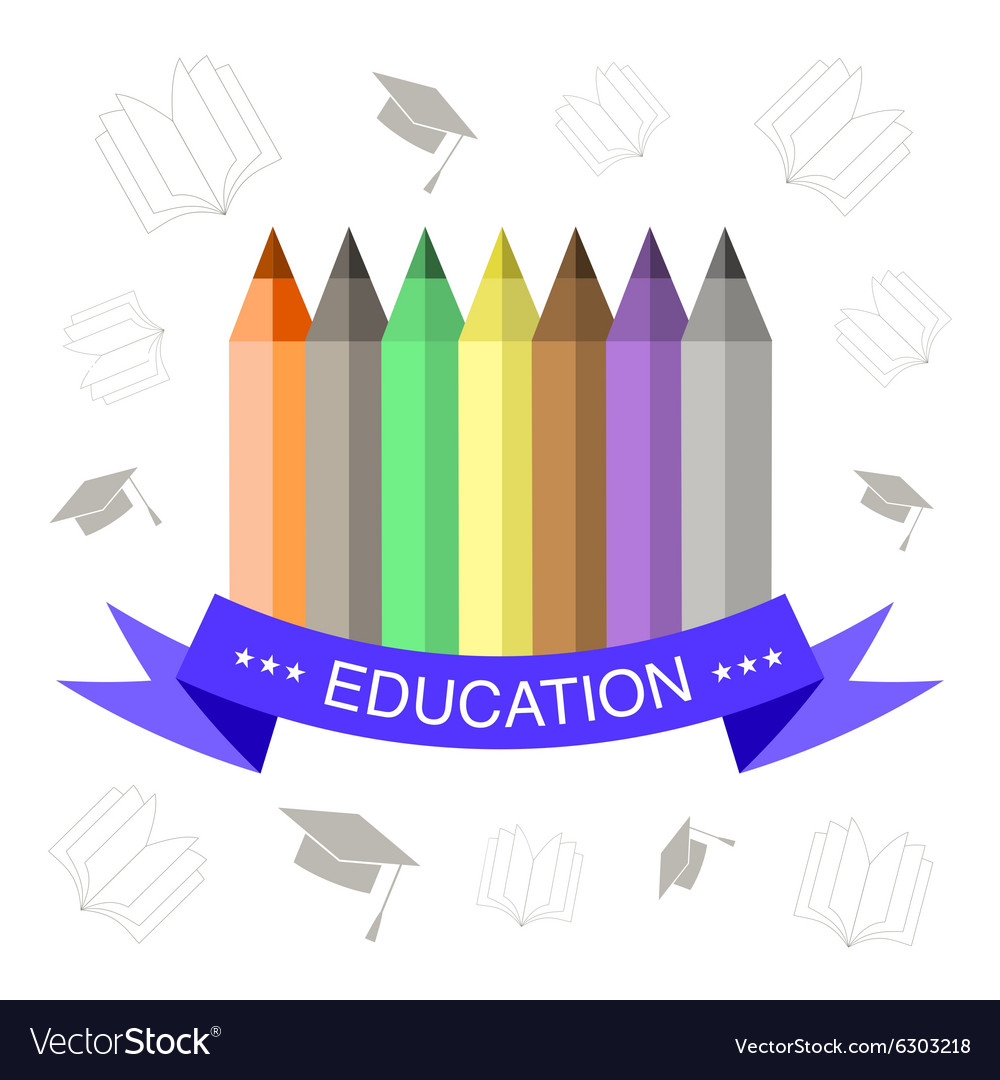 With education elements background Royalty Free Vector Image