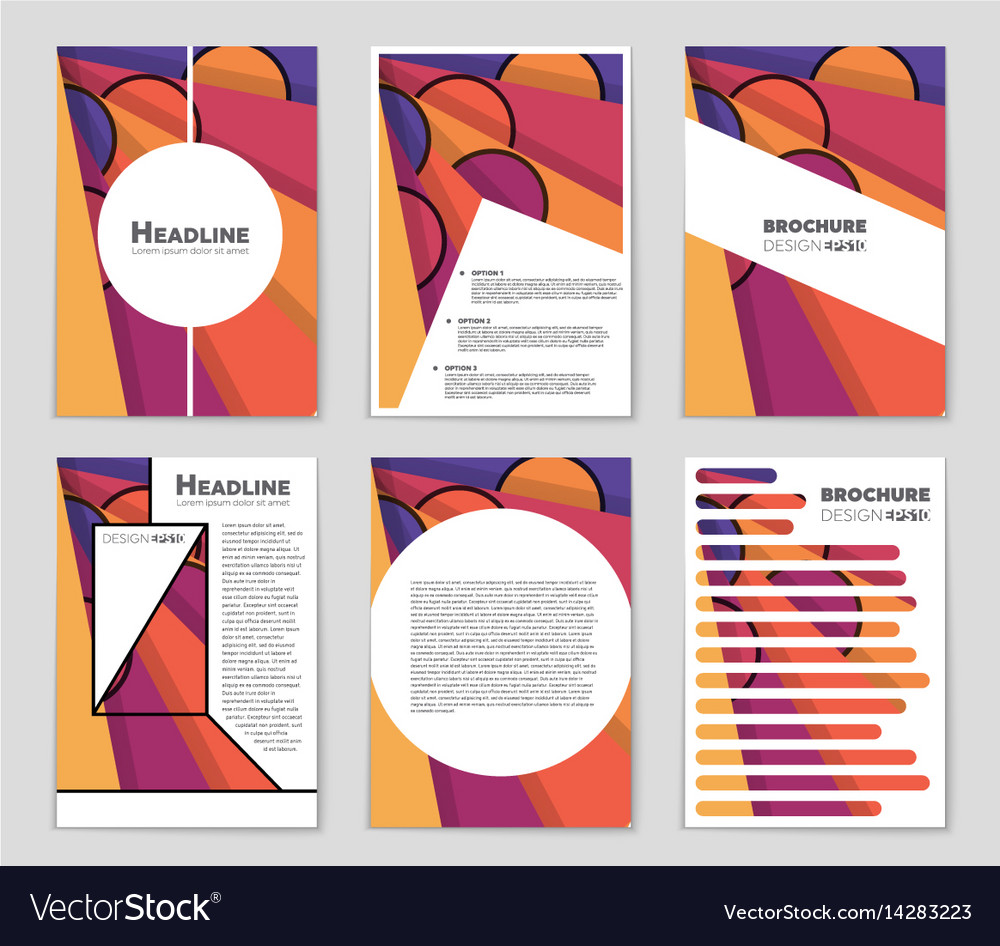 Abstract layout background set for art Royalty Free Vector