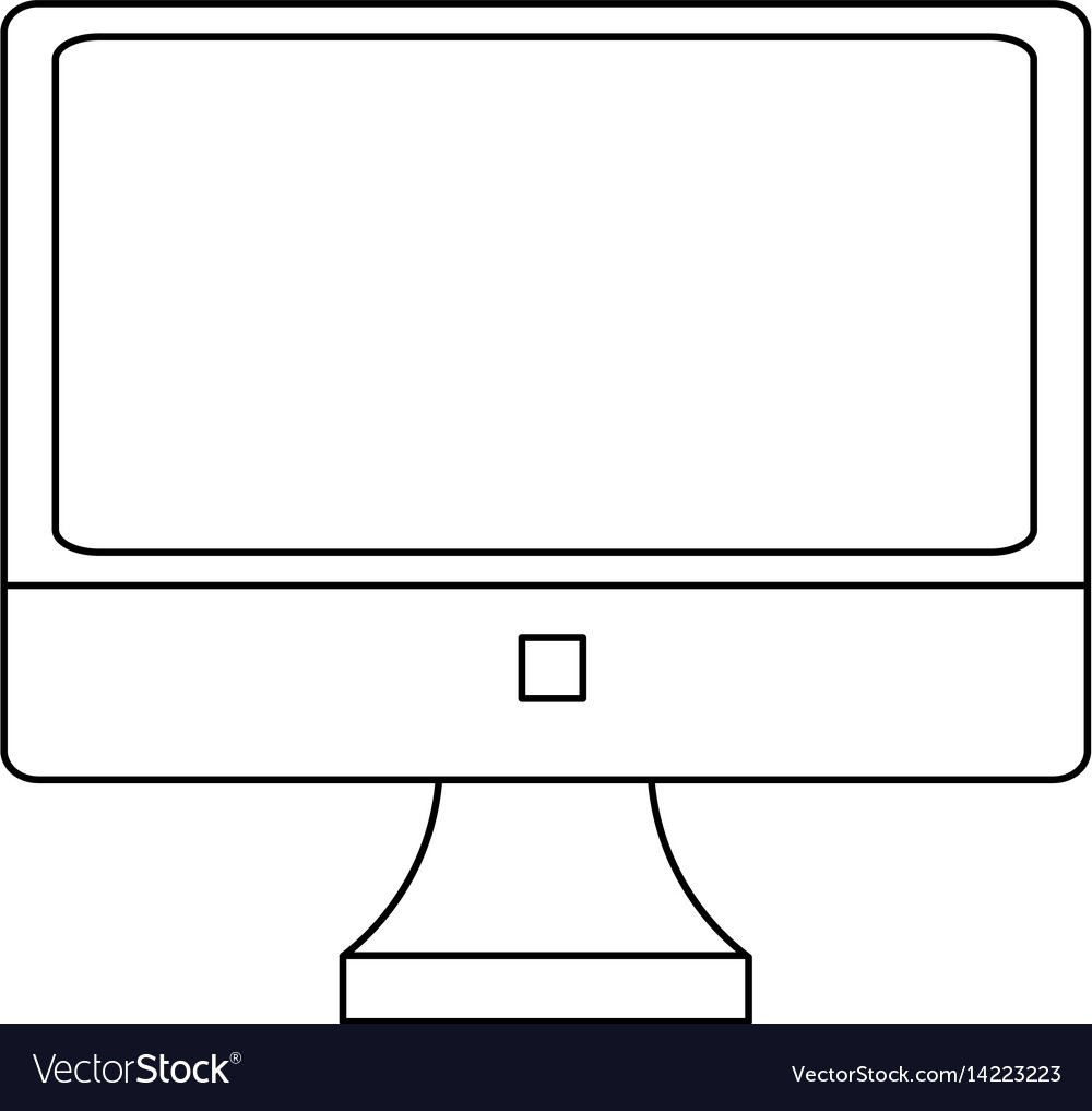 Computer device icon Royalty Free Vector Image