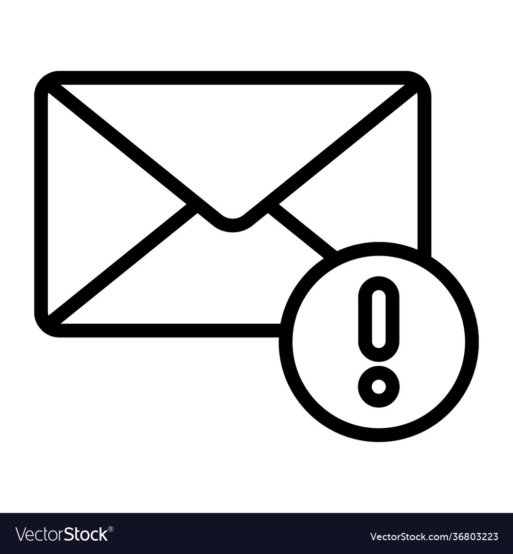 Email error Royalty Free Vector Image - VectorStock