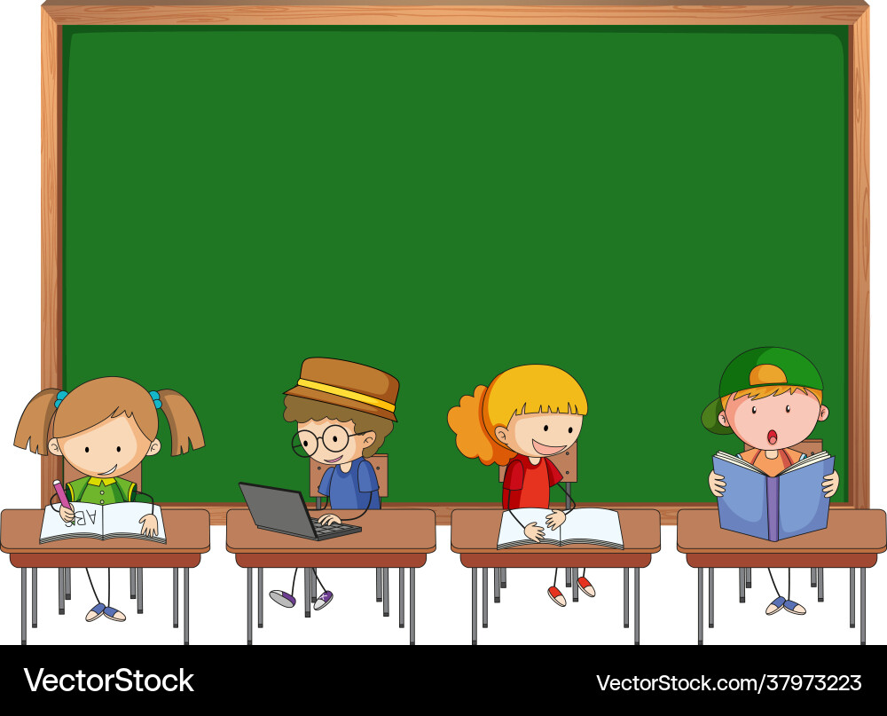 Classroom Blackboard Cartoon