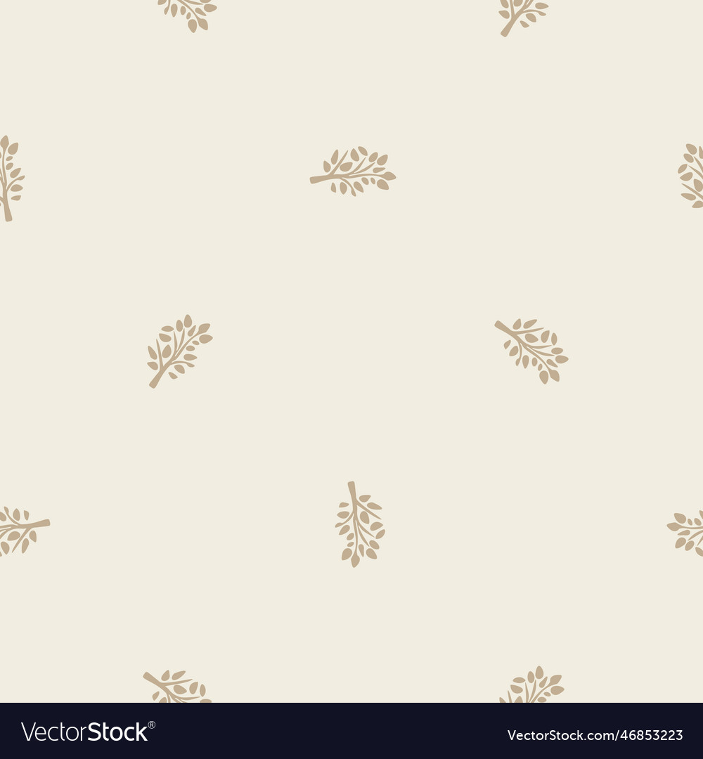 Scandi woodland tree lino cut icon seamless Vector Image