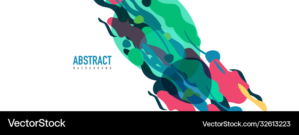 Trendy liquid style shapes abstract design Vector Image