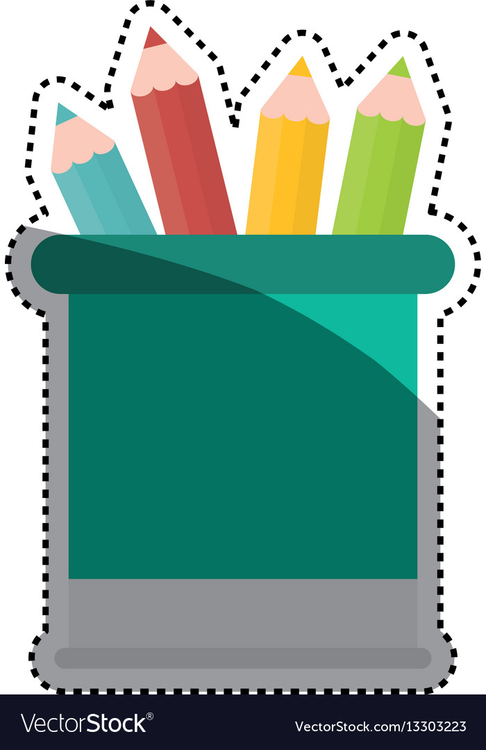 Wooden pencil school Royalty Free Vector Image