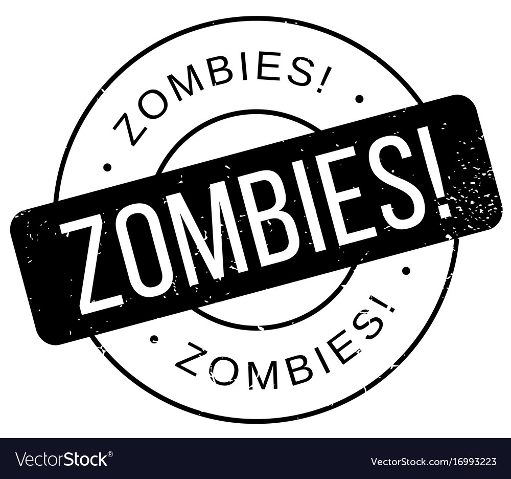 Zombies rubber stamp Royalty Free Vector Image