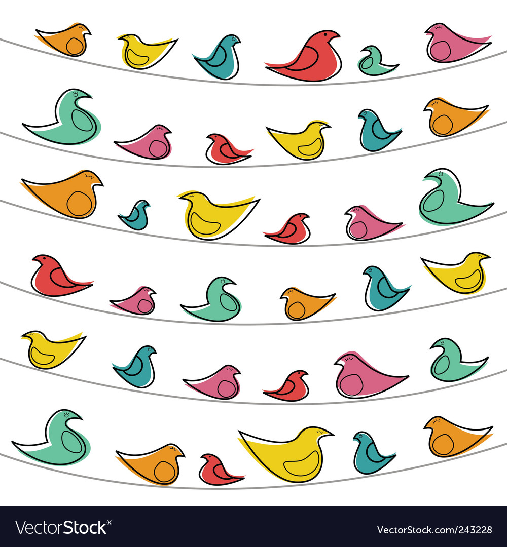 Birds pattern Royalty Free Vector Image - VectorStock