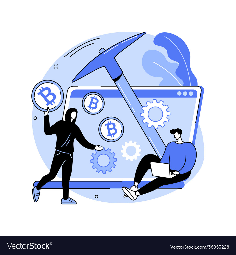 Hidden mining abstract concept Royalty Free Vector Image