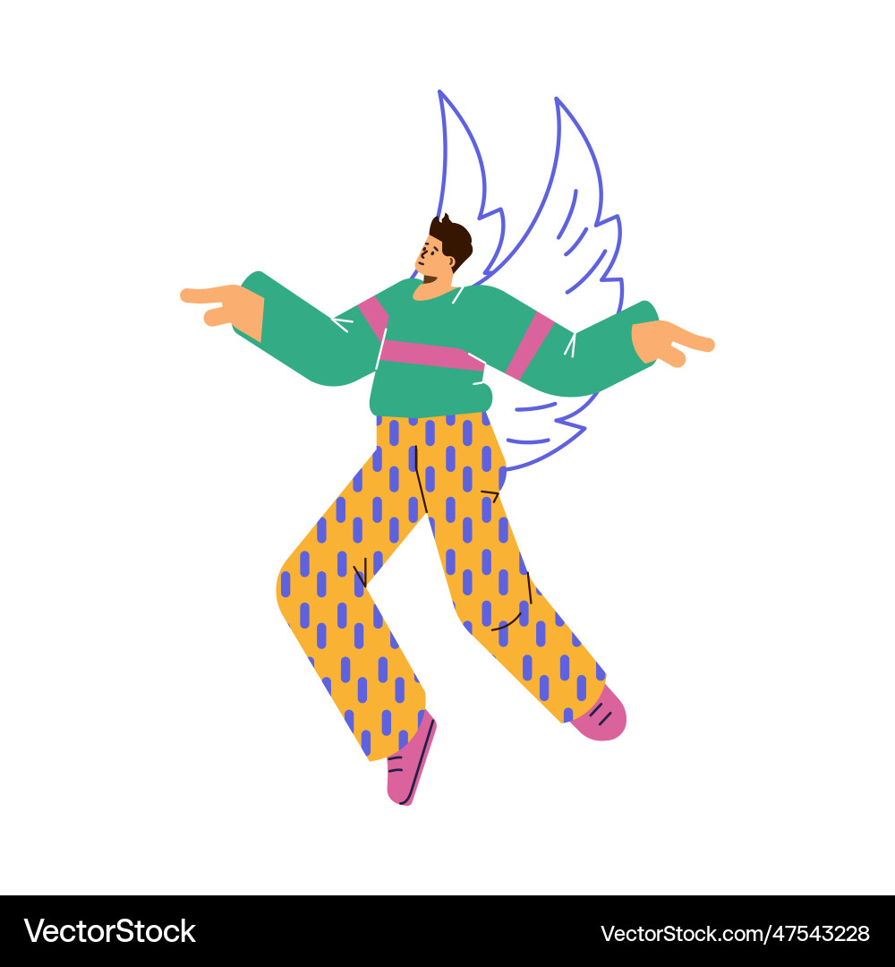 Isolated disproportionate character of man Vector Image