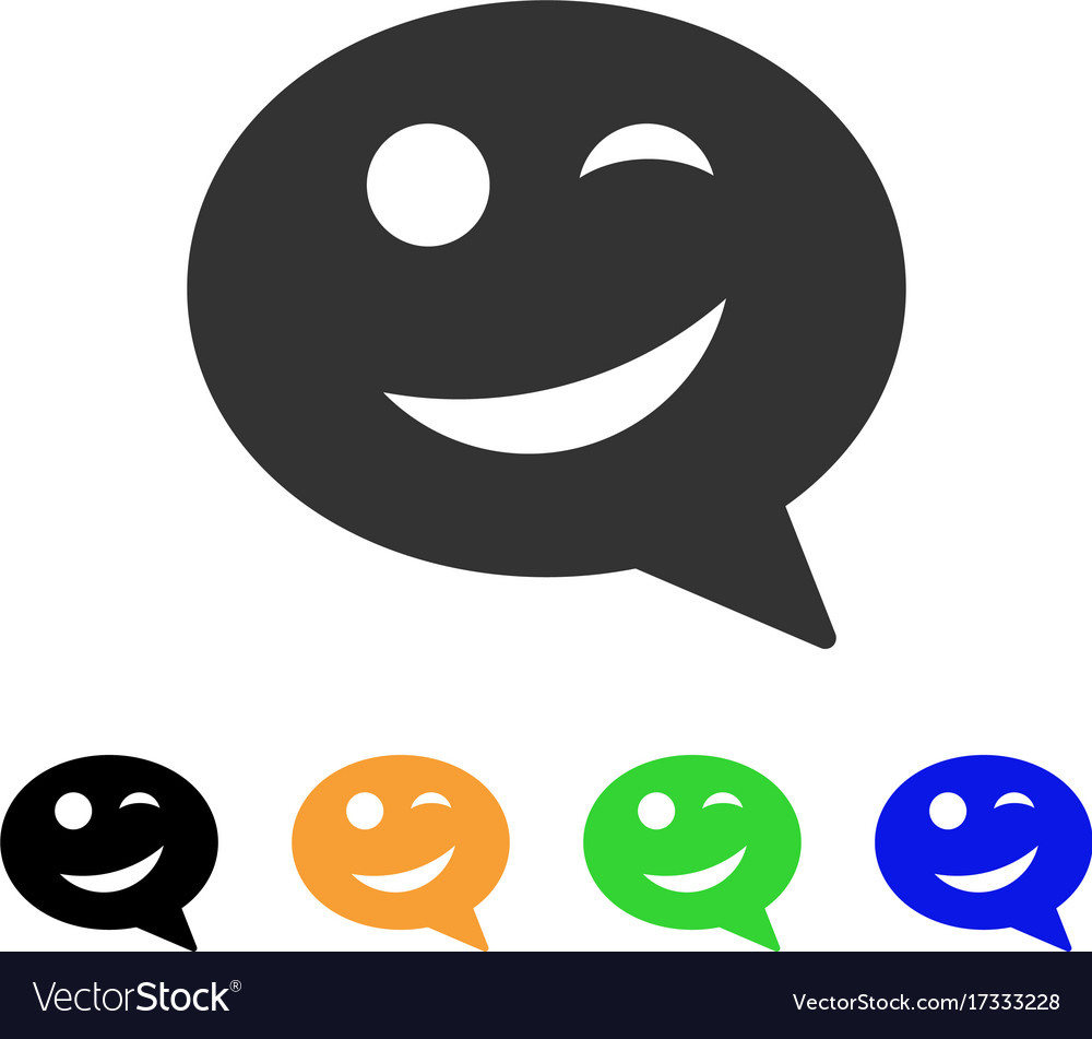 Joke smiley message icon Royalty Free Vector Image
