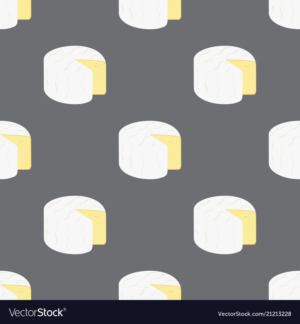 Pattern with camembert Royalty Free Vector Image