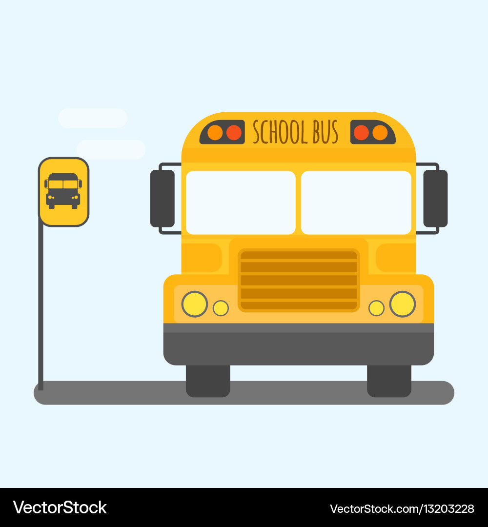 School bus transport for children Royalty Free Vector Image