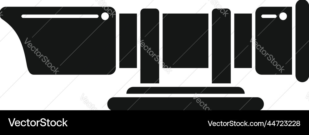 Steel scope icon simple rifle gun Royalty Free Vector Image