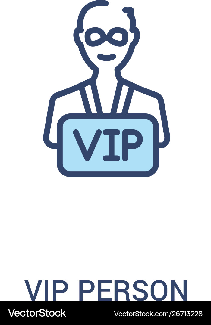 Vip person concept 2 colored icon simple line Vector Image