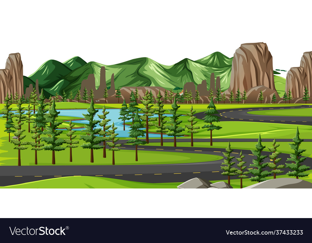 A green nature landscape background Royalty Free Vector