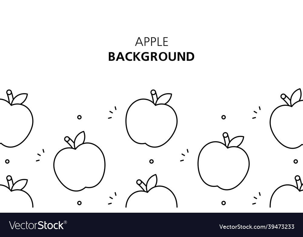 Apple background Royalty Free Vector Image - VectorStock