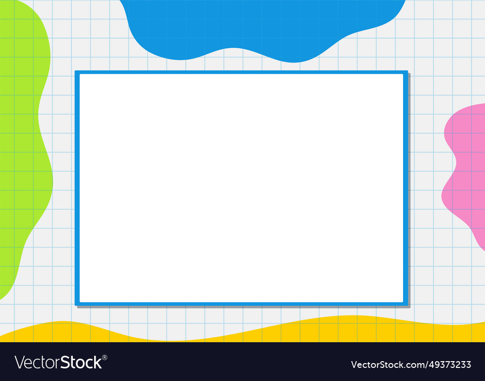 Blank note template on notebook frame border Vector Image