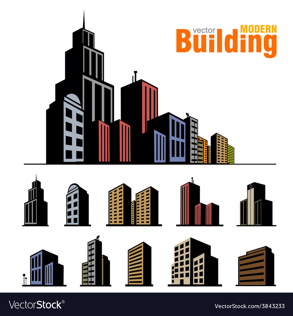 Building set Royalty Free Vector Image - VectorStock