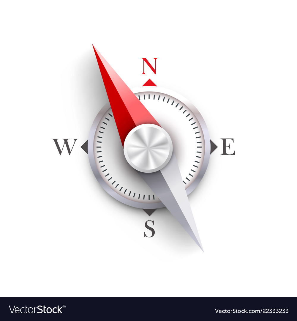 Compass on a white background Royalty Free Vector Image
