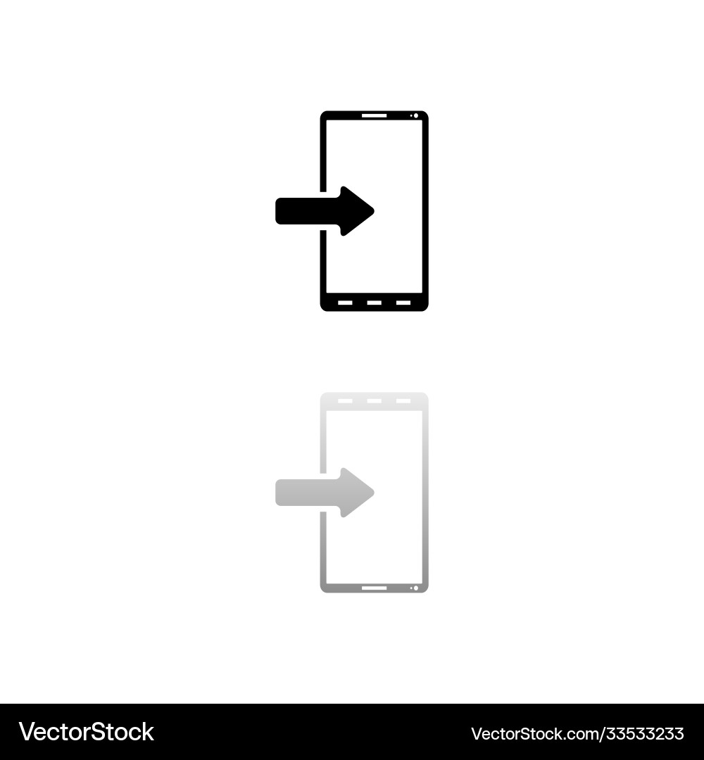 Incoming calls icon flat Royalty Free Vector Image