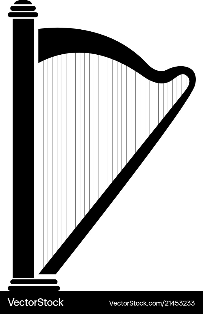 Isolated harp musical instrument icon Royalty Free Vector