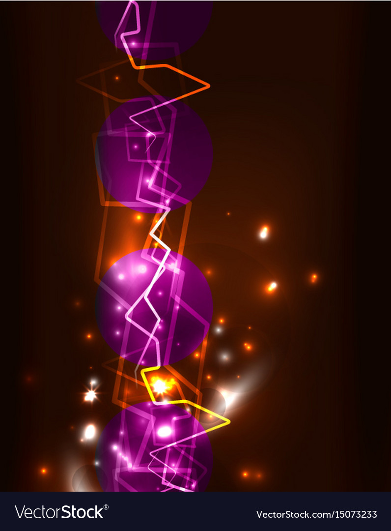 Neon lightning background Royalty Free Vector Image