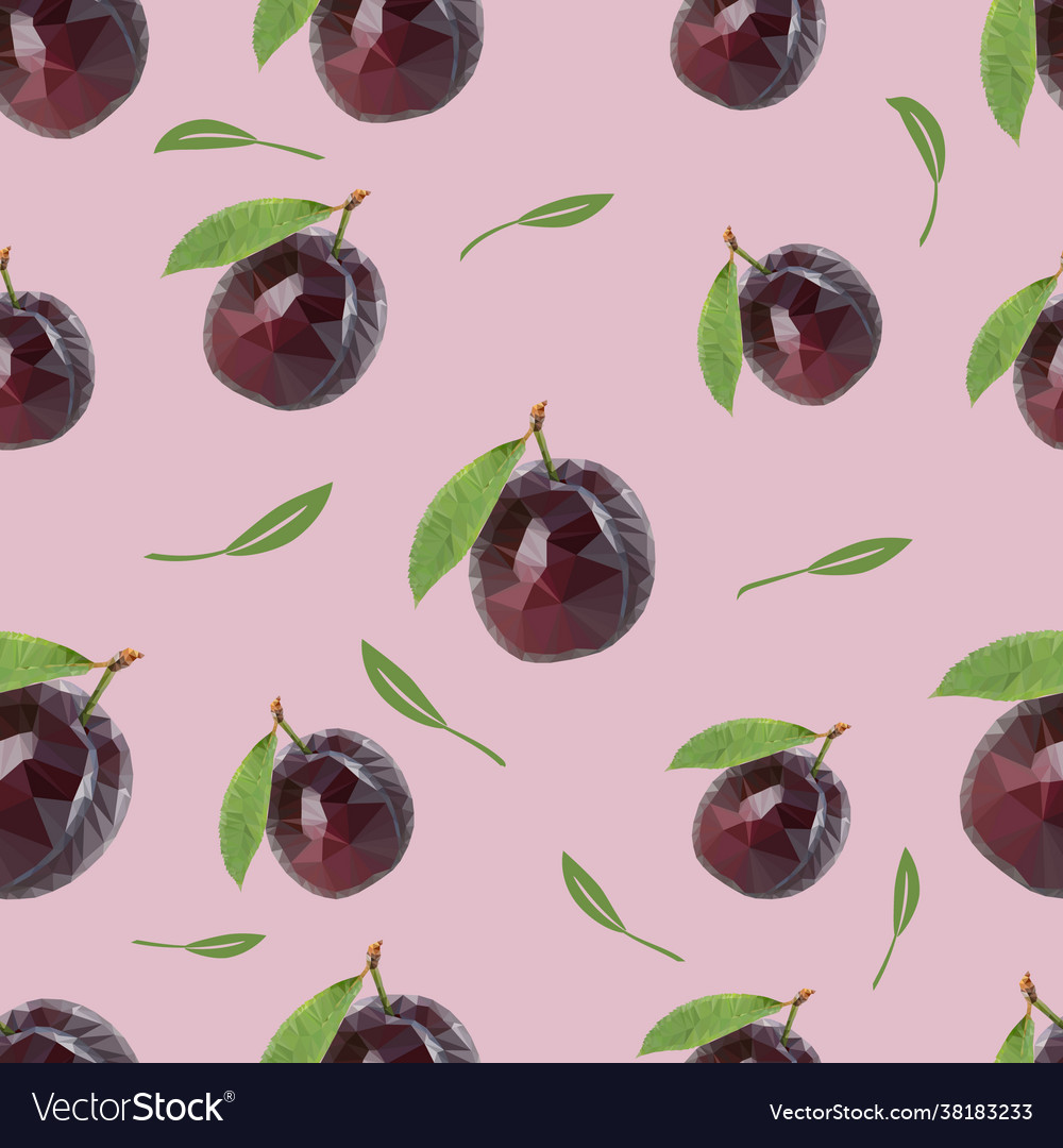 Plum pattern Royalty Free Vector Image - VectorStock