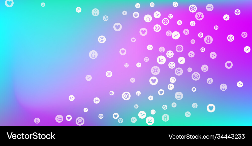 Social media marketing communication networking Vector Image