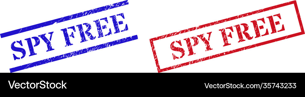 Spy free textured rubber stamp seals Royalty Free Vector