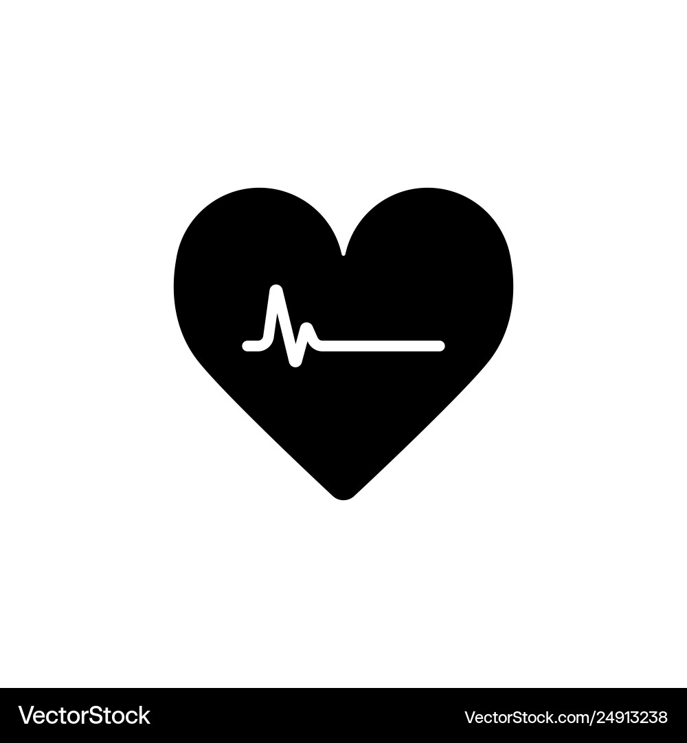 Cardiogram heart stop and death Royalty Free Vector Image