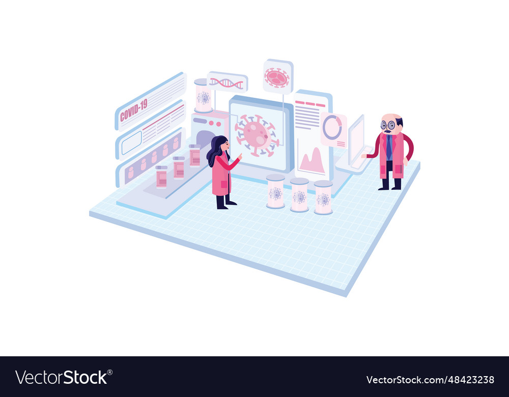 Corona virus research team Royalty Free Vector Image Corona virus research team Royalty Free Vector Image