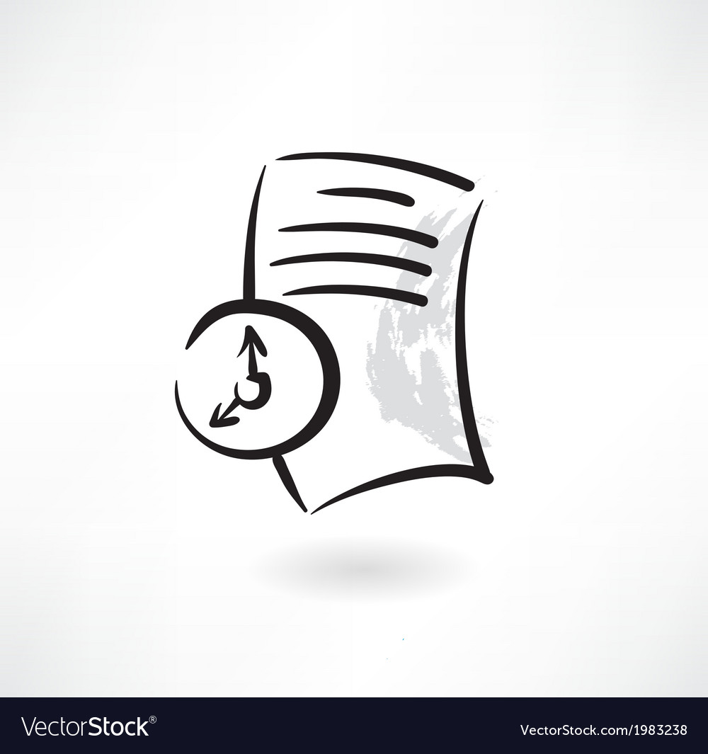 Document loading grunge icon Royalty Free Vector Image