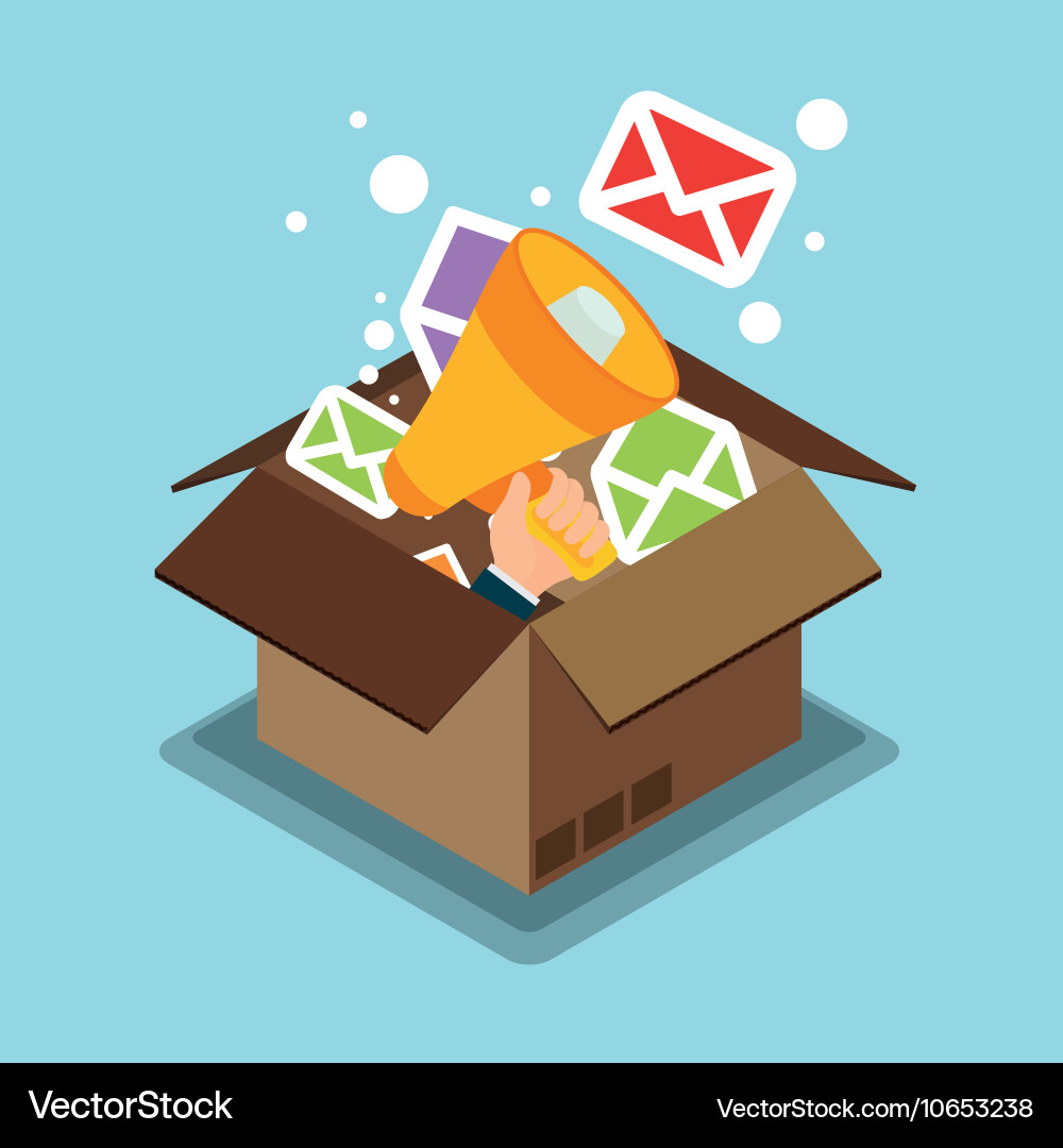 Email marketing and communication media design Vector Image