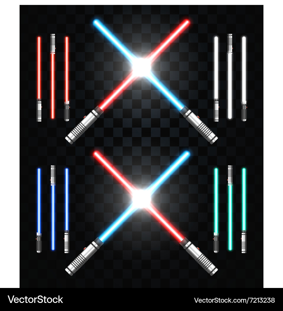 Light swords Star war Laser weapons laser sword Vector Image