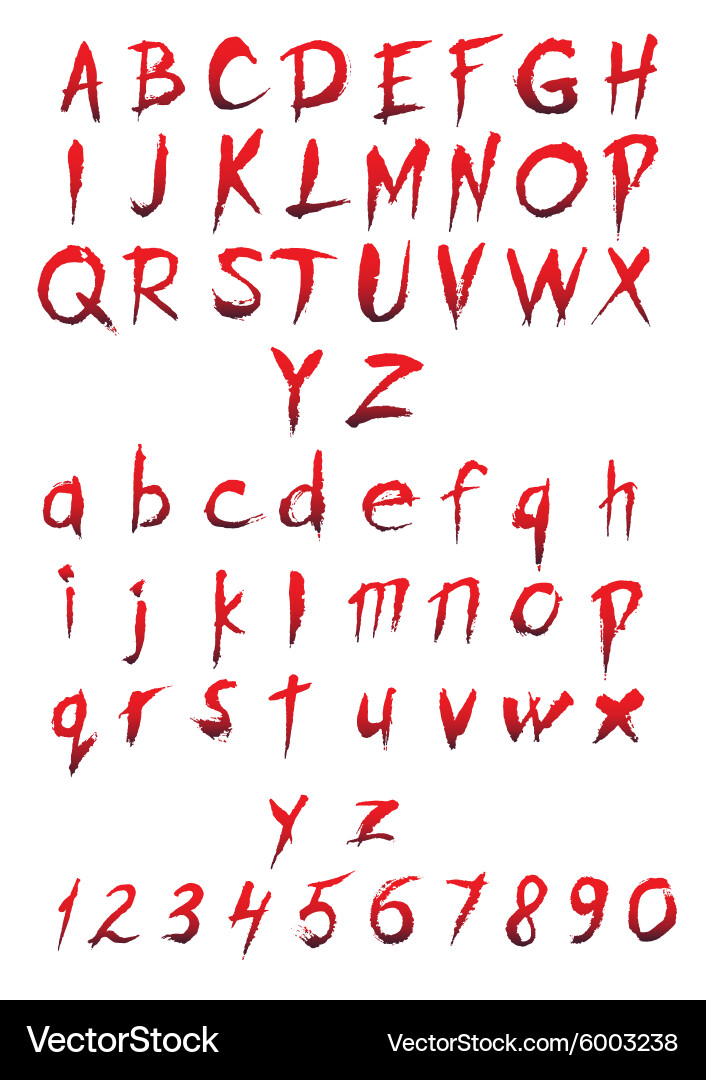 Set of big and small letters figures Royalty Free Vector