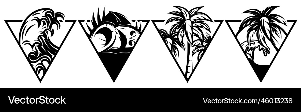Set of elements for badge or sticker design Vector Image
