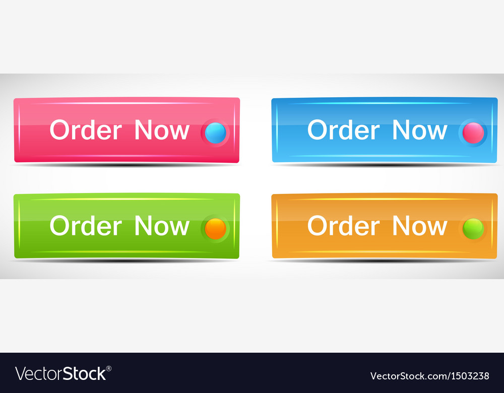 Shiny rectangle menu buttons Royalty Free Vector Image
