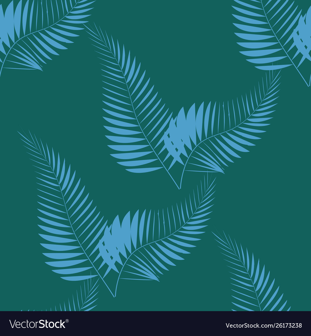 Tropical seamless pattern with palm leaves design Vector Image