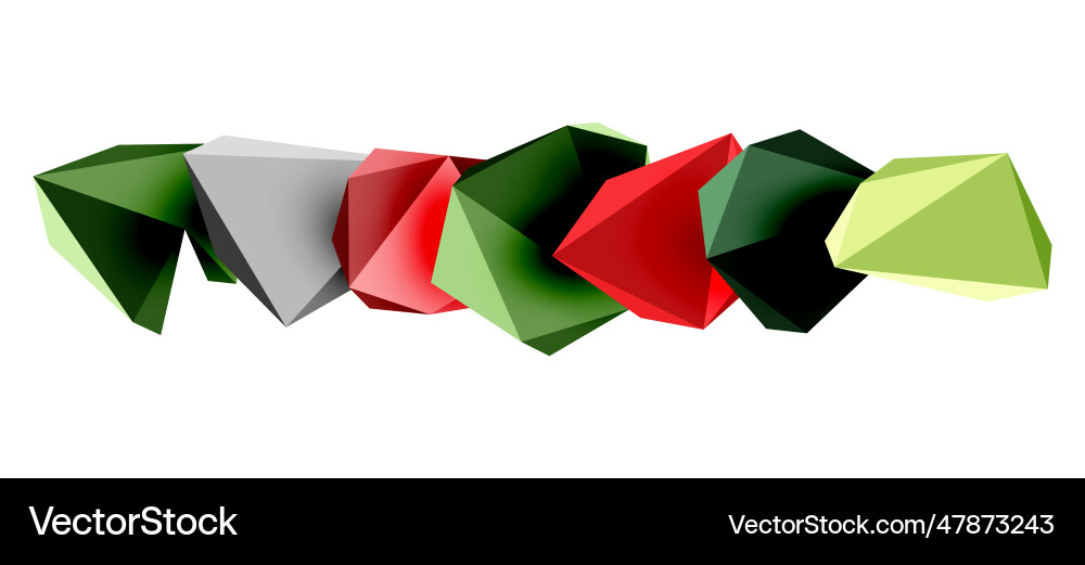 3d low poly triangle design elements Royalty Free Vector