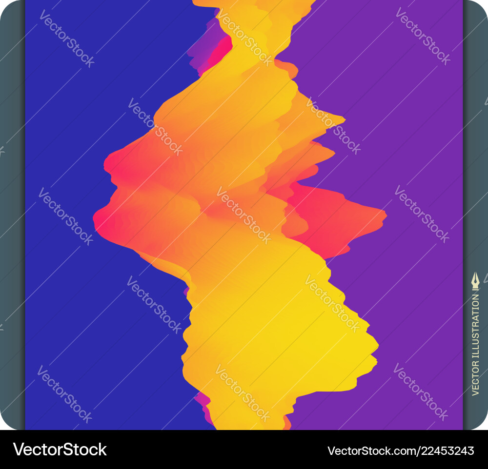 Abstract wavy background for banner flyer cover Vector Image